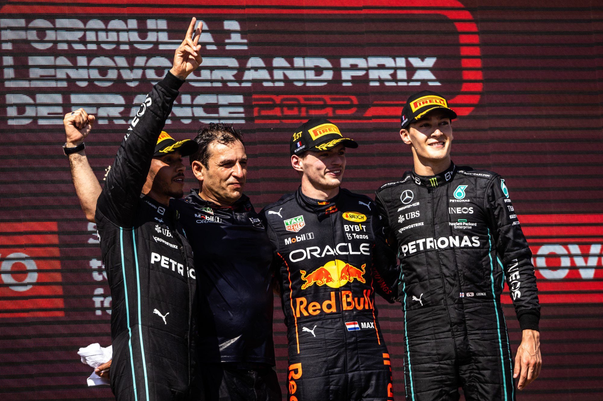 Cerimônia de pódio do GP da França de F1 é marcado por aplausos e vaias