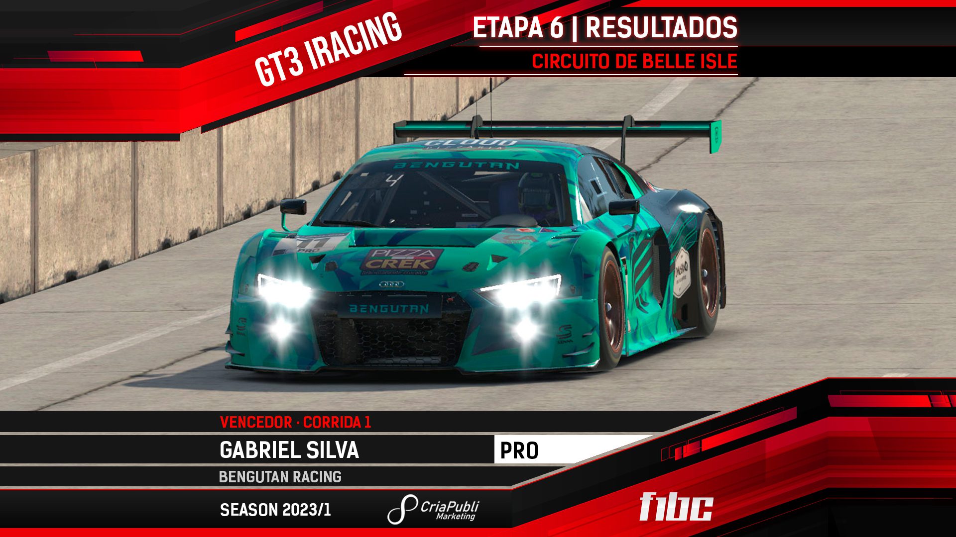 F1BC GT3 iRacing: Gabriel Silva vence em Belle Isle, Felipe Pinheiro e ...