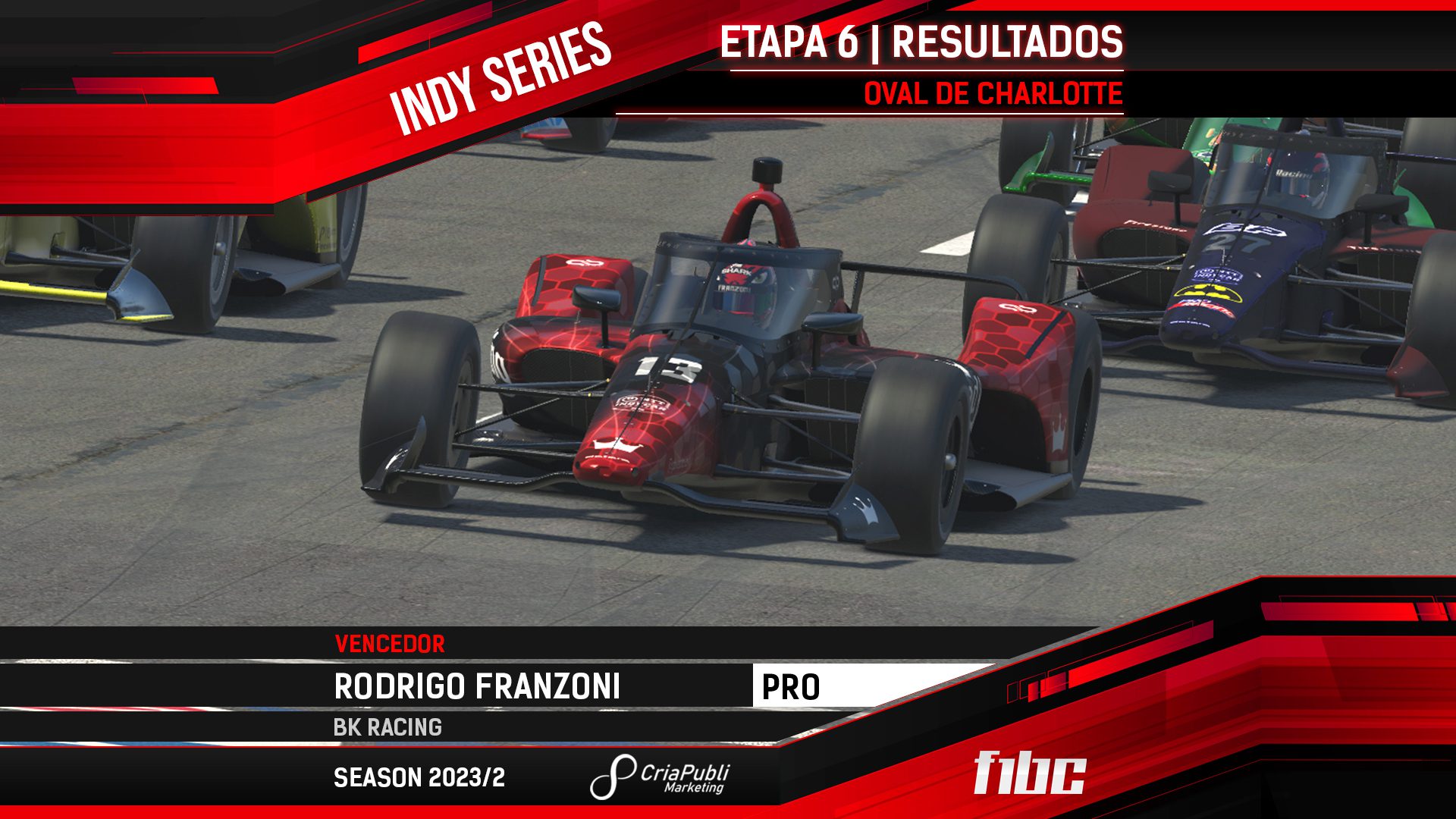 F1BC Indy Series: Rodrigo Franzoni vence em Charlotte e Adriano ...
