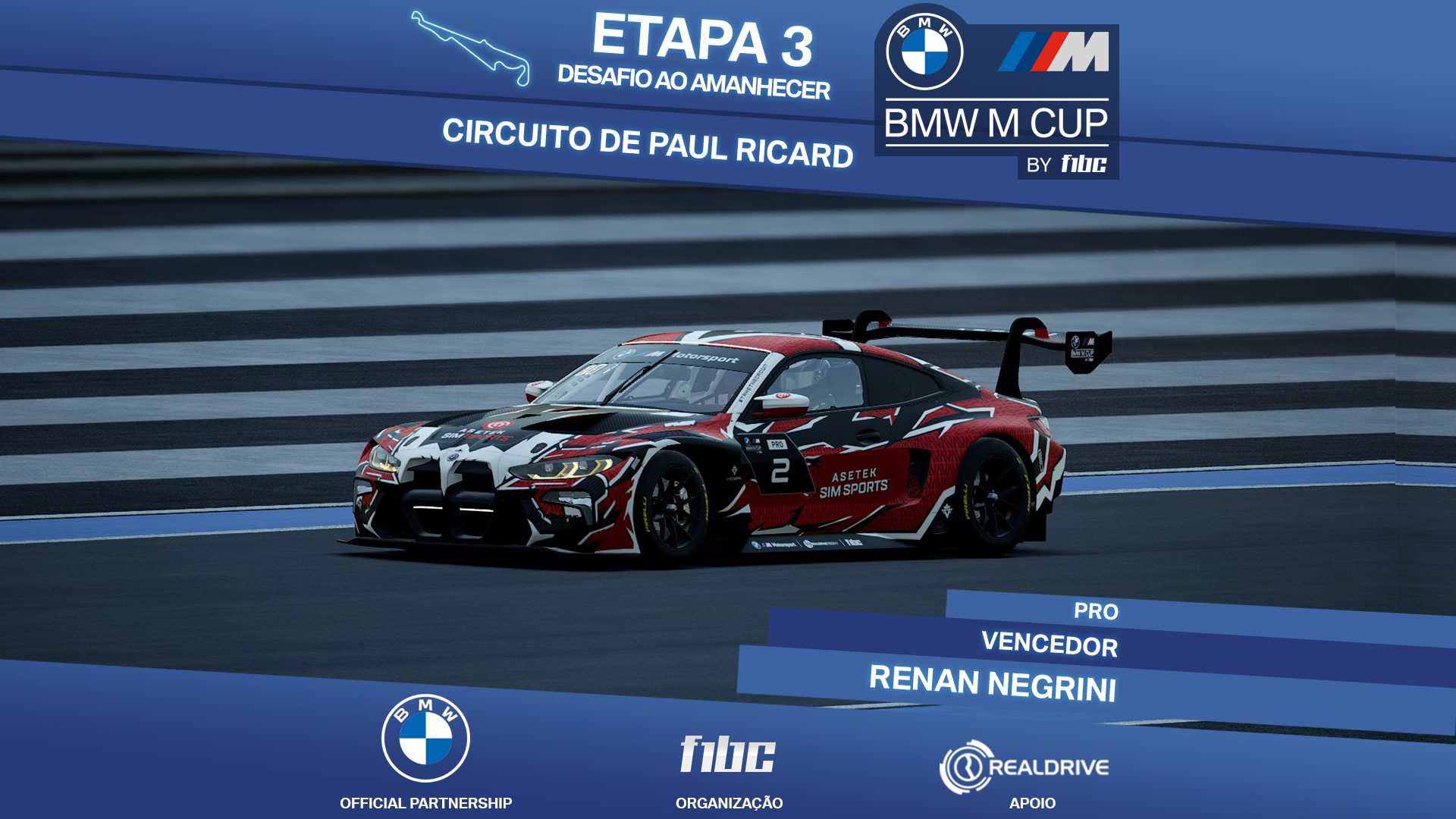 BMW M Cup by F1BC: Amanhecer em Paul Ricard tem vitória de Renan Negrini
